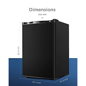 ADT Mini Freezer for Compact Space Small Freezer (Black, 3.0 Cubic Feet)