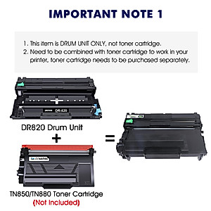 DR820 DR-820 Drum Unit Compatible Replacement for Brother DR820 DR 820 DR-820 for HL-L6200DW MFC-L5850DW MFC-L5900DW HL-L5200DW HL-L5100DN L5850DW L5900DW L5700DW L6200DW Printer (Black, 1-Pack)