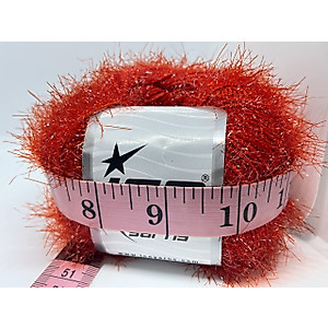 Sparkle Soft Red - Ice Yarns Metallic Lurex Nylon Eyelash Yarn 50gr 153yds