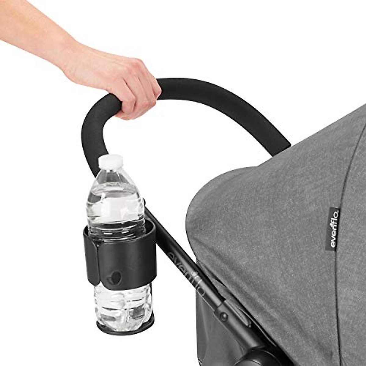 Evenflo Aero Ultra-Lightweight Stroller, Self-Standing Compact Folding Design, 2 Mesh in-Seat Pockets, Large Storage Basket, Flex-Hold Parent Cup-Holder, 50-Pound Capacity, Easy Storage, Dove Gray