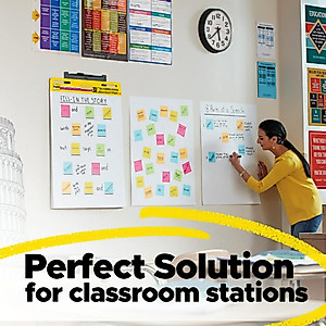 Post-it Super Sticky Easel Pad, 25 in x 30 in, White, 30 Sheets/Pad, 2 Pad/Pack, Large White Premium Self Stick Flip Chart Paper, Sticking Power (559)