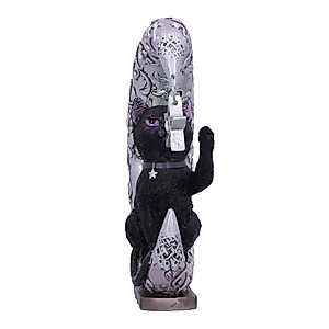 Nemesis Now Enchanting Luna Companion Moon and Cat Figurine, Hand-Painted Resin Ornament for Alternative Occult Decor and Gift for Witches, 18.8cm