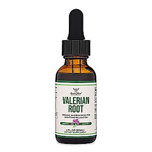 Valerian Root Drops for Sleep - Organic Valerian Root Tincture Extract 168mg - 1 FL OZ, 30 Servings (Better Absorbed Than Capsules, Enhances Valerian Root Tea) for Relaxation and Calm by Double Wood