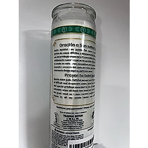 St Jude Candle Saint Jude 8'' White Candles, 2 Pack Religious Candles Set