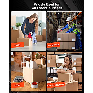 MUNBYN Packing Tape, Heavy Duty Shipping Tape with Total 360 Yards, 2.7mil, 1.88" *60 Yard(Per Rolls) Great for Shipping Packing Moving Mailing Office Storage, Clear Tape Refill for Dispenser