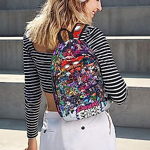 DHOUTSL Canvas Backpacks Friday Night Anime Funkin Laptop Backpack Unisex Multipurpose Double Shoulder Bag for Camping Travle Work Hiking Gifts
