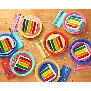 American Greetings Rainbow Party Supplies for Fathers Day, Graduation, Birthdays and All Occasions, Multicolor Lunch Napkins (50-Count)