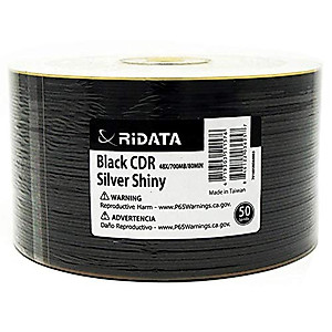 600 Ritek Ridata 48X Black Bottom CD-R 80min 700MB Shiny Silver