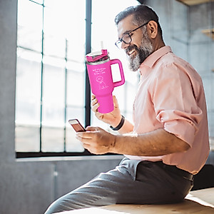 40 oz Stainless Steel Tumbler with Handle - Self Care Gift for Women - Insulated Mug for Hot & Cold Drinks - Post Surgery, Hysterectomy, Chemo, Cancer, Get Well Soon Gift Basket Alternative