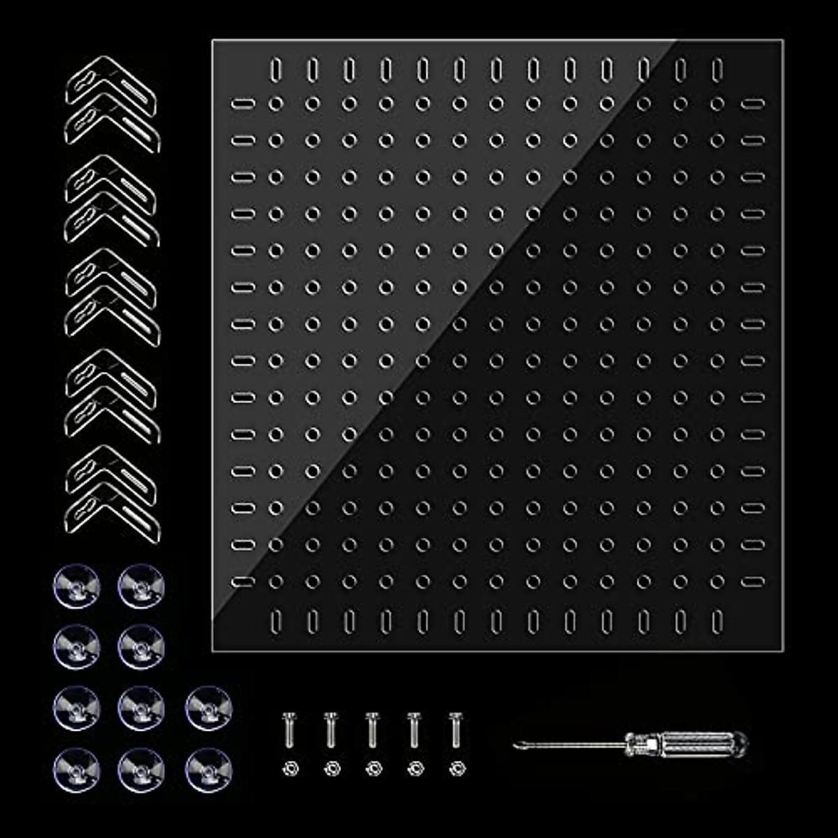 Aquarium Divider Clear 10 Gallon/20-Gallon (EH) Fish Tank Divider with Suction Cups Accessories