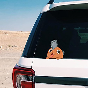 Chainsaw Man Anime Car Stickers Peeker Decals Pochita Vinyl JDM Car Accessories Automotive Funny Signs Window Décor