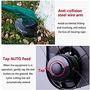 LHMYHHH Light Electric Thread Cutter/Cordless Grass Cutter Cutting Width 25 cm with 3-fold Spool and 10 m Power Cord Lawn and Garden 250W