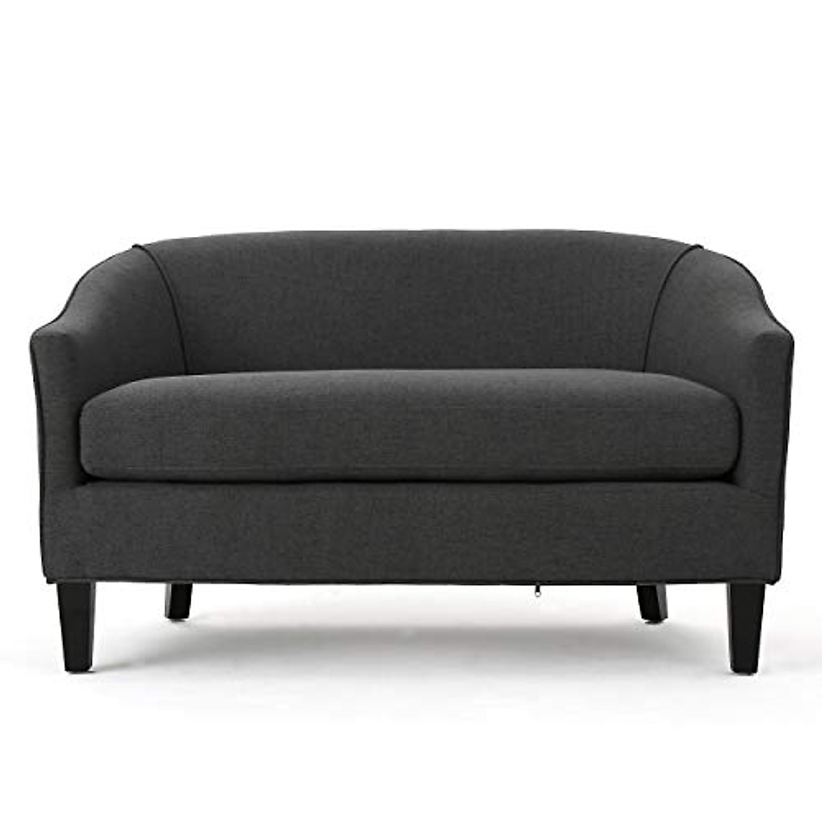 Christopher Knight Home Justine Fabric Loveseat, Dark Grey