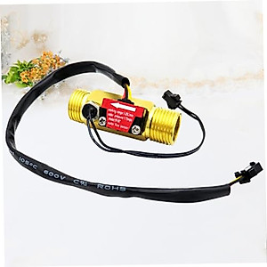 BUGUUYO 4 Hall Flow Meter Hall Effect Sensor Water Hall Sensor Water Meter Cfm Meter Water Water Purifiers Water Flow Meter Hall Sensor Meter Water Flow Sensor Golden