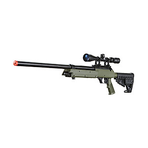 Powerful MB13 APS SR-2 Metal Bolt Airsoft 450 FPS Single Bolt Action Sniper Rifle with 3X Scope, Speed Loader and 0.20g 6mm BBS, Color Green