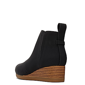 TOMS Girls Clare Fashion Boot, Black PU Nubuck, 1.5 Little Kid