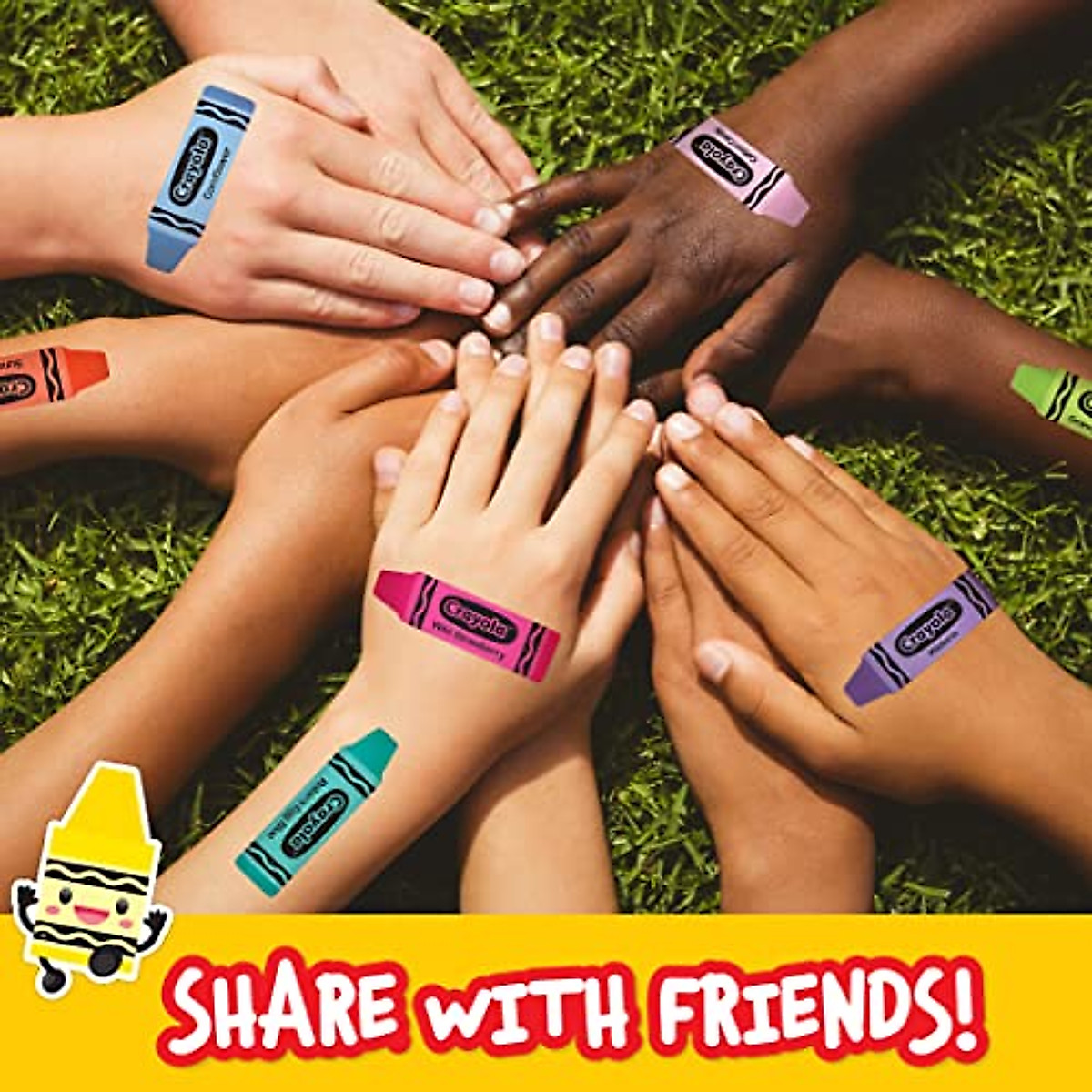 Crayola Shaped Antibacterial Kids Bandages, 100 CT | Great for Birthdays, Party Supplies, Stickers, Stocking Stuffer or White Elephant Gift | Adhesive Bandages for Minor Cuts, Scrapes, & Burns