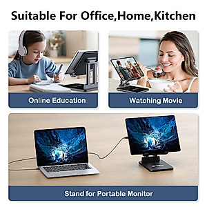 TriPro Tablet Stand -Portable Monitor Stand,4.72" Wide, Adjustable & Foldable, Super Sturdy, Holder for Desk Compatible with iPad/Tablets/Monitor 7"-15.6" and Surface Pro