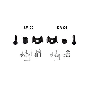 Metallor Guitar String Trees String Retainer Guides Compatible with Strat Tele Style Electric Guitar Bass Parts Replacement Pack of 4pcs with Mounting Screws Black.