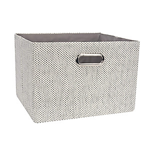 Lambs & Ivy Gray Foldable/Collapsible Storage Bin/Basket Organizer with Handles