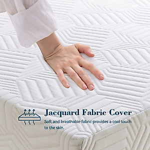 Vyfipt Queen Size Mattress, 12 Inch Green Tea Memory Foam Mattress, Made in USA, Bed in a Box, CertiPUR-US Certified, Medium Firm