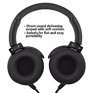Forest White Horse Boys Girls Wired Headphones Headsets Customized Foldable Over Ear for Mens & Womens Black