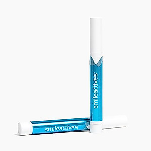 Smileactives Teeth Whitening Pen for White Smile, Fast Tooth Whitener and Stain Remover with Precision Brush Tip, Dental Quality Whitening Gel, Travel Pen, Easy to Use, Vanilla Mint Flavor, 2 Pack