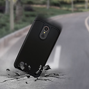 J&D Case Compatible for LG K20 V/ K20 Plus/Harmony/ K10 2017 / V5 / Grace, Heavy Duty Dual Layer Hybrid Shockproof Protective Rugged Bumper, Purple