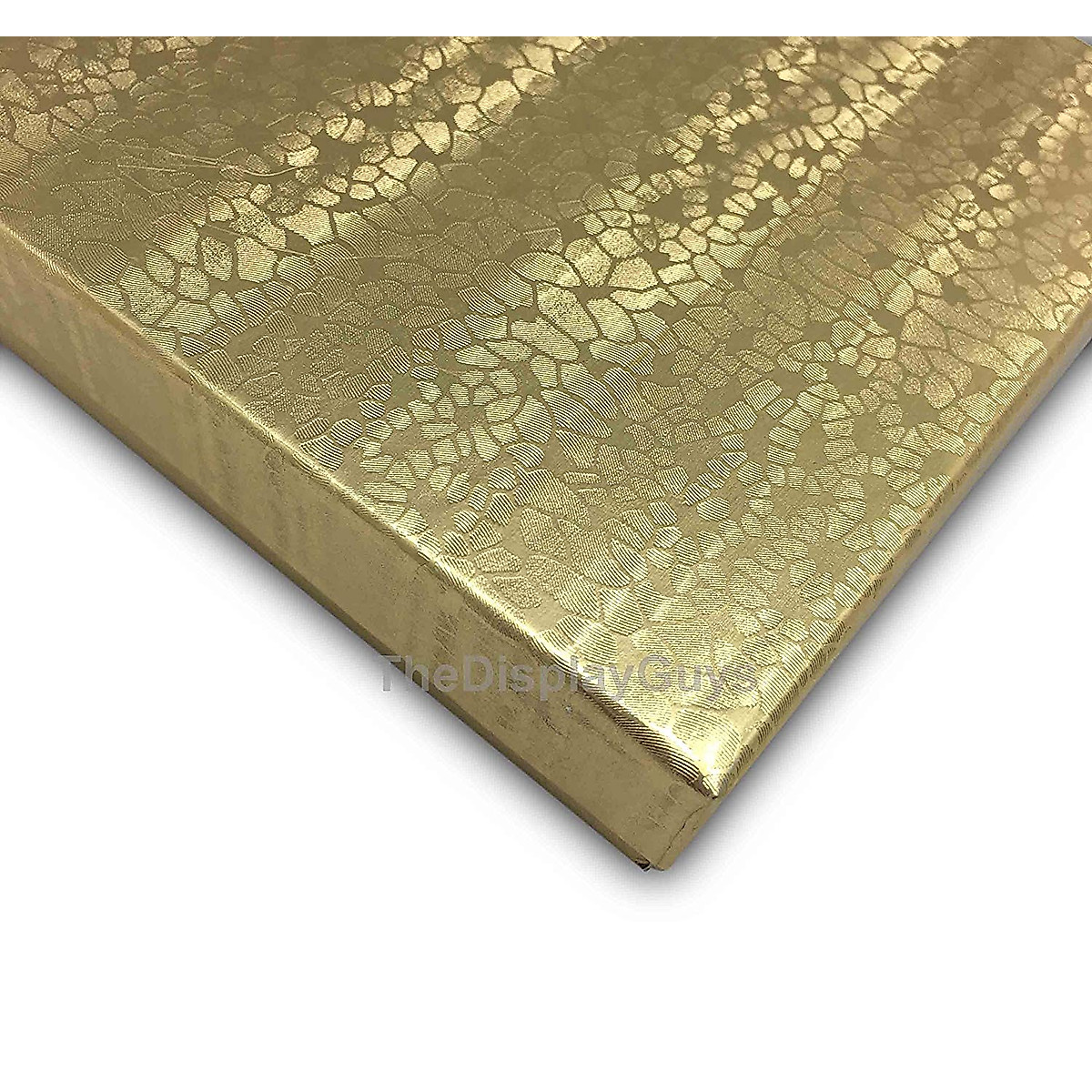 10 Pack Gold Foil Cotton Filled Color Paper Jewelry Packaging Box for Necklace, Bracelets, Watches, Jewelry Sets and Retail Display Boxes Sizes 5.25" X 3.75" X 1" Inch