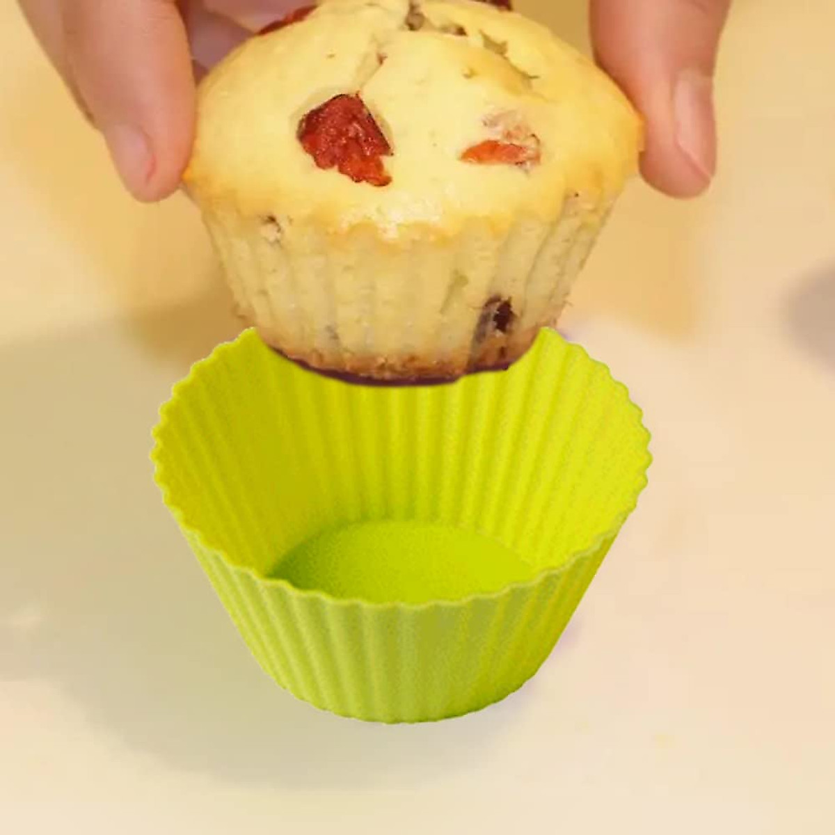 36 Pcs Silicone Cupcake Baking Cups, AIFUDA Reusable Mini Cake Cups Liners Mold Nonstick Muffin Donut Pan, 9 Shapes