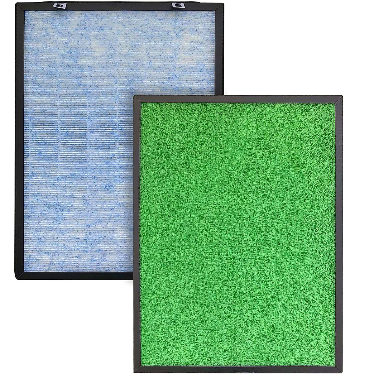 Fette Filter - 4-in-1 High-Efficiency Replacement Filters (pack of 2) Compatible with PURO²XYGEN Air Purifier P500 with True HEPA Filter, Activated Carbon Filter - Pack of 2