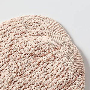 Vivobiniya Toddler Girl Lovely Flounce Knit Hats Baby Bonnets Newborn Baby Hats 0-8y (US, Age, 0 Months, 3 Months, Pink(Cotton))