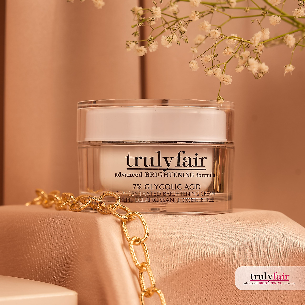 Truly fair 7% Glycolic Acid Concentrated Brightening Cream for women - Night cream - Shea Butter - Amino Acids - Paraben -free - 1.7 oz