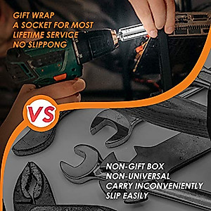 Universal Socket tools Gifts for Men - Socket Grip Tool Sets with Power Drill Adapter, Unique Gadgets Handy DIY Multitools for Men, Stocking Stuffers Gifts for Men/Husband/Boyfriends/Women(7-19mm)
