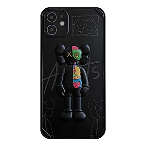DOWINTIGER Cool iPhone 11 Case for Boys Men, Kawaii 3D Cartoon Street Fashion Shockproof Protection TPU and IMD Protective Designer Case for iPhone 11 - Black