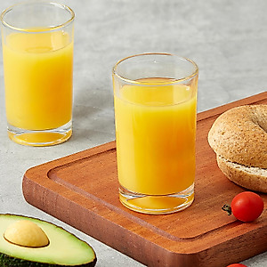 Mfacoy Small Juice Glasses Set of 6, 5.5-ounce Glass Cups, Heavy Base Juice Glass, Small Drinking Glasses Set, Clear Juice Cups, Thick and Durable Shot Glass, Drinking Glasses for Juice and Milk