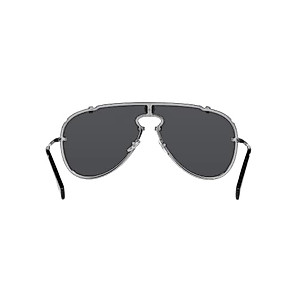 Versace Man Sunglasses Gunmetal Frame, Grey Mirror Black Lenses, 0MM