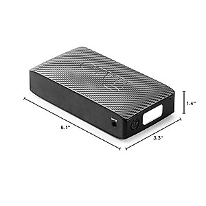 HALO Bolt Compact Portable Car Battery Jump Starter with USB Ports to Charge Devices - Silver Graphite