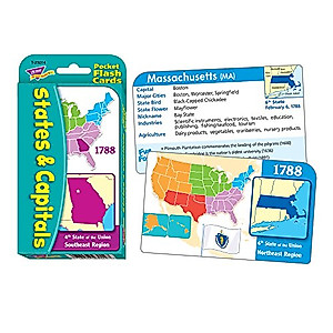 States & Capitals Pocket Flash Cards
