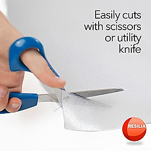 RESILIA Shelf Liners for Garage Shelves - Heavy Duty, Waterproof, Stain-Resistant, Washable, Great for Wire Shelving, Clear Vinyl, 16 Inches x 25 Feet