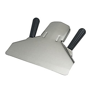 LoveDeal Commercial Stainless Steel French Fry Scoop, Chip Popcorn Bagger, Ice Candy Snacks Desserts Scooper, Removable Dual Handle （Right&Left)