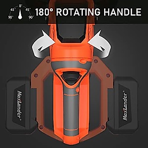 Hedge Trimmer Maxlander Hedge Trimmer Cordless with 22”Dual-Action Blade, Electric Hedge Trimmer Include 20V 2.0Ah Battery and Fast Charger