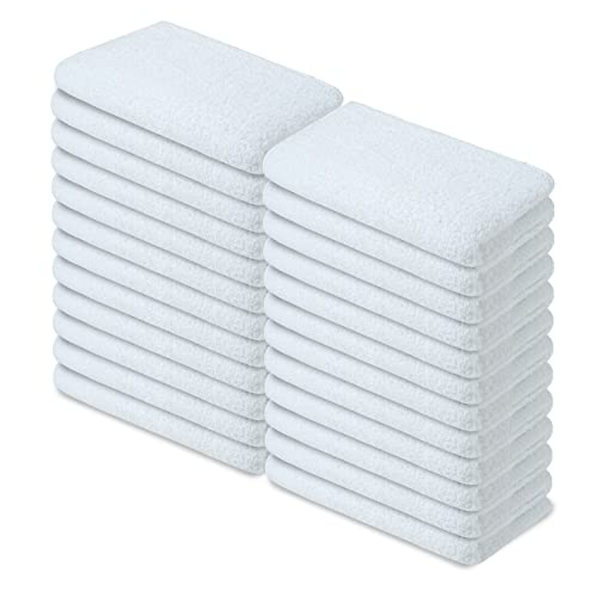 SOFTILE COLLECTION Salon Towel Pack of 24 (16 x 26 inches) 100% Ring Spun Cotton Ultra Soft & Highly Absorbent Salon Towel Hotel & Spa Quality Hand Towels for Gym Salon Spa & Home Care (White)