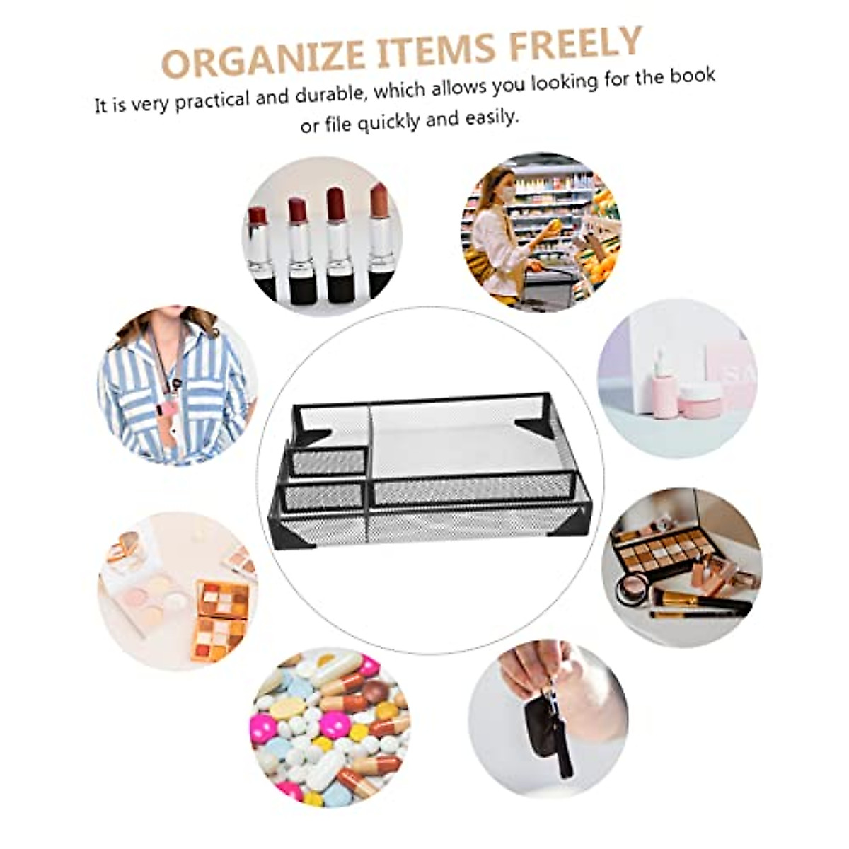 Tofficu 3pcs Office File Holders Household Book Organizer Bookshelf Accessories Desktop Paper Organizer Drawer Organizers Office Desk Organizers and Storage Office File Organizer Magazine