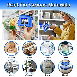 HXUANJET MINI127 Portable Handheld Inkjet Printer,Mini Handheld Printer with Quick-Drying Ink Pocket Inkjet Coding Machine for Logo/QRcode/Barcode/Production Date/Batch Series Number etc