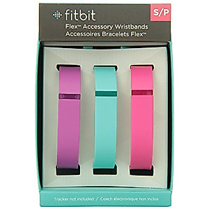 Fitbit Flex Vibrant Accessory Pack, Violet/Pink/Teal, Small