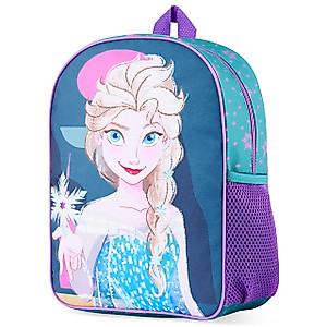 Disney Stitch Backpacks for Girls Elsa Minnie Mouse Backpack (Blue Frozen)