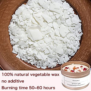 Valentines Day Gifts, Rose Scented Candles for Women, Handmade Soy Wax Healing Candle, Organic Dry Flower and Pink Crystals Candle, Candles for Home Scented, Candle Gifts for Her Him