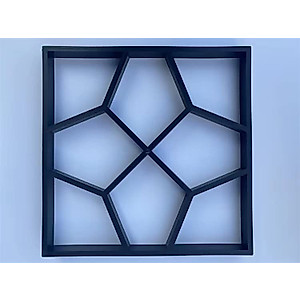 Concrete Molds and Forms,2Packs 15.7 x 15.7 x 1.6 inch DIY Reusable Walkway Walk Maker Pathmate Paving Pavement Stepping Stone Outdoor Paver Path Garden Lawn Yard Patio Cement Mold