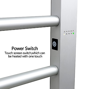 BVANQ Towel Warmer with Timer,Towel Racks for Bathroom,8 Bar Heated Towel Rack for Clothes Drying,Portable Free Standing Heater,Auto Cut Off Home Electric Heat Dryer,Wall Mount Thermostat Shelf